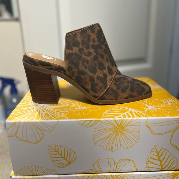 Yellow Box | Shoes | Yellow Box Leopard Print Marissa Mules With Block ...